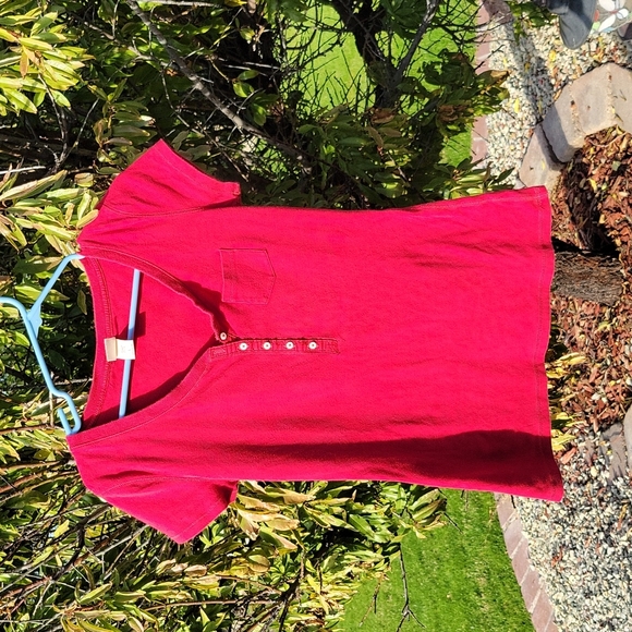 Mossimo Supply Co. | Tops | Massimo Red Henley Shirt | Poshmark